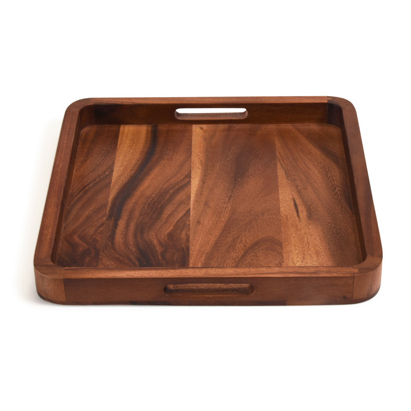 Millwood Pines Kalmar Home 15" Square Serving Tray - Solid Bottom | Wayfair